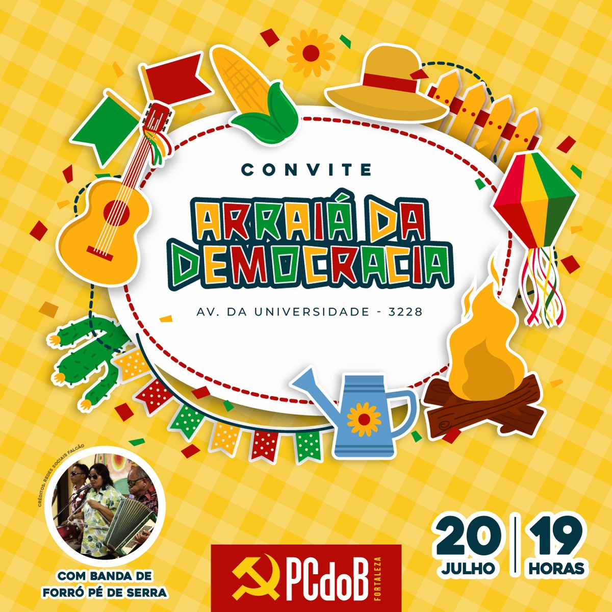 PCdoB Fortaleza Promove Arrai Da Democracia Vermelho